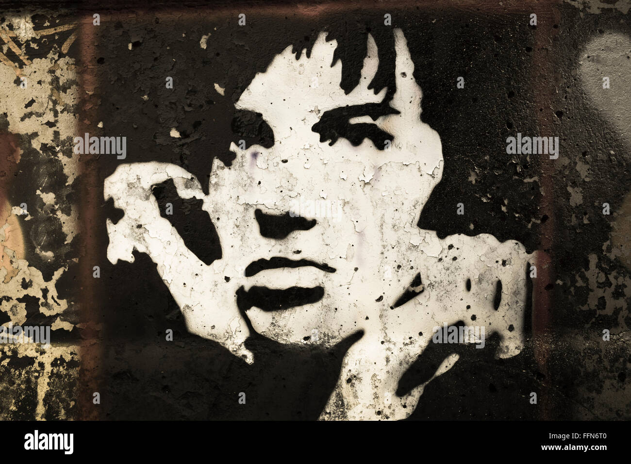 street art portrait of a male person Stock Photo - Alamy