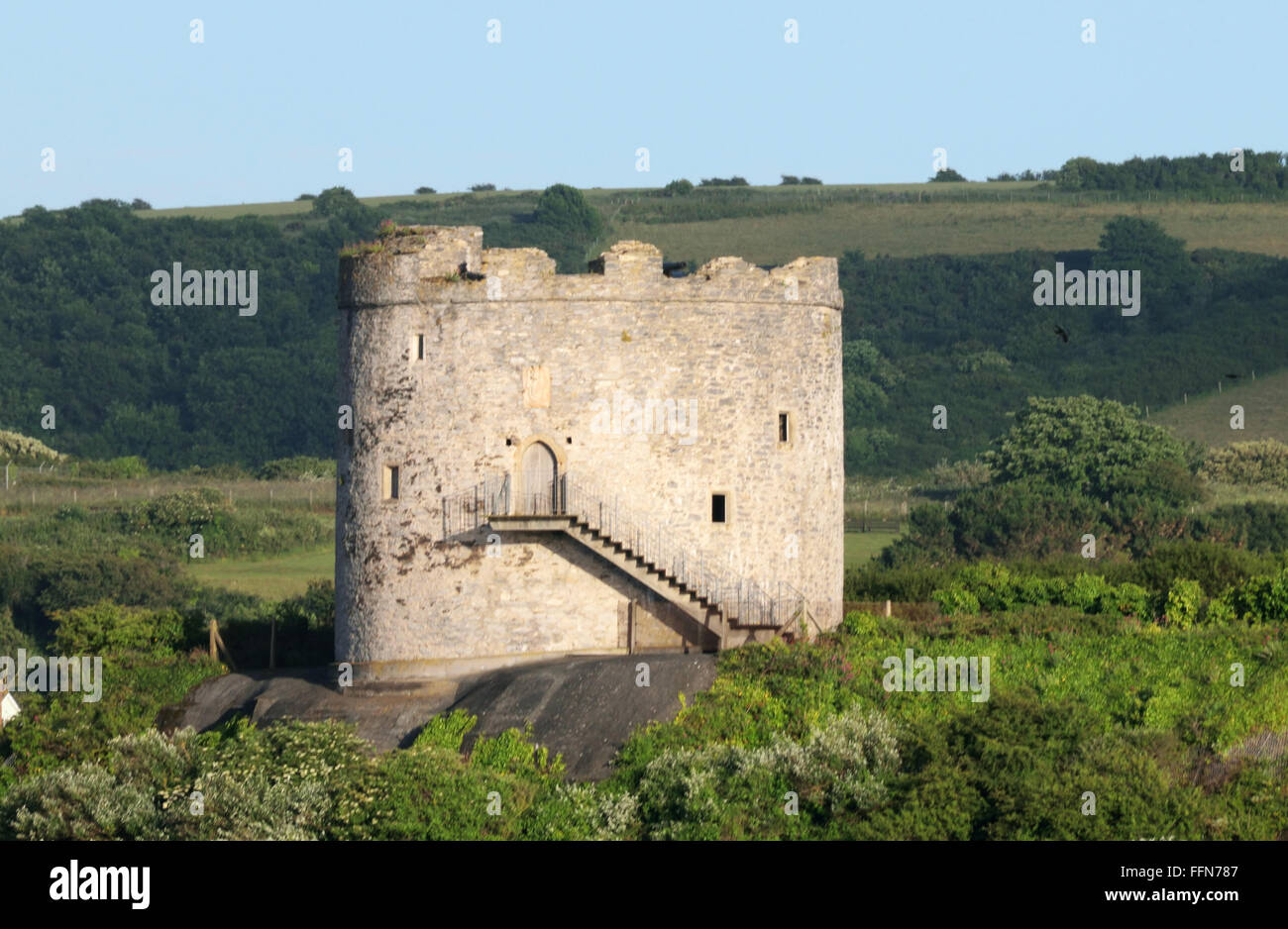 This round castle like structure in the County of Devon UK, was built ...