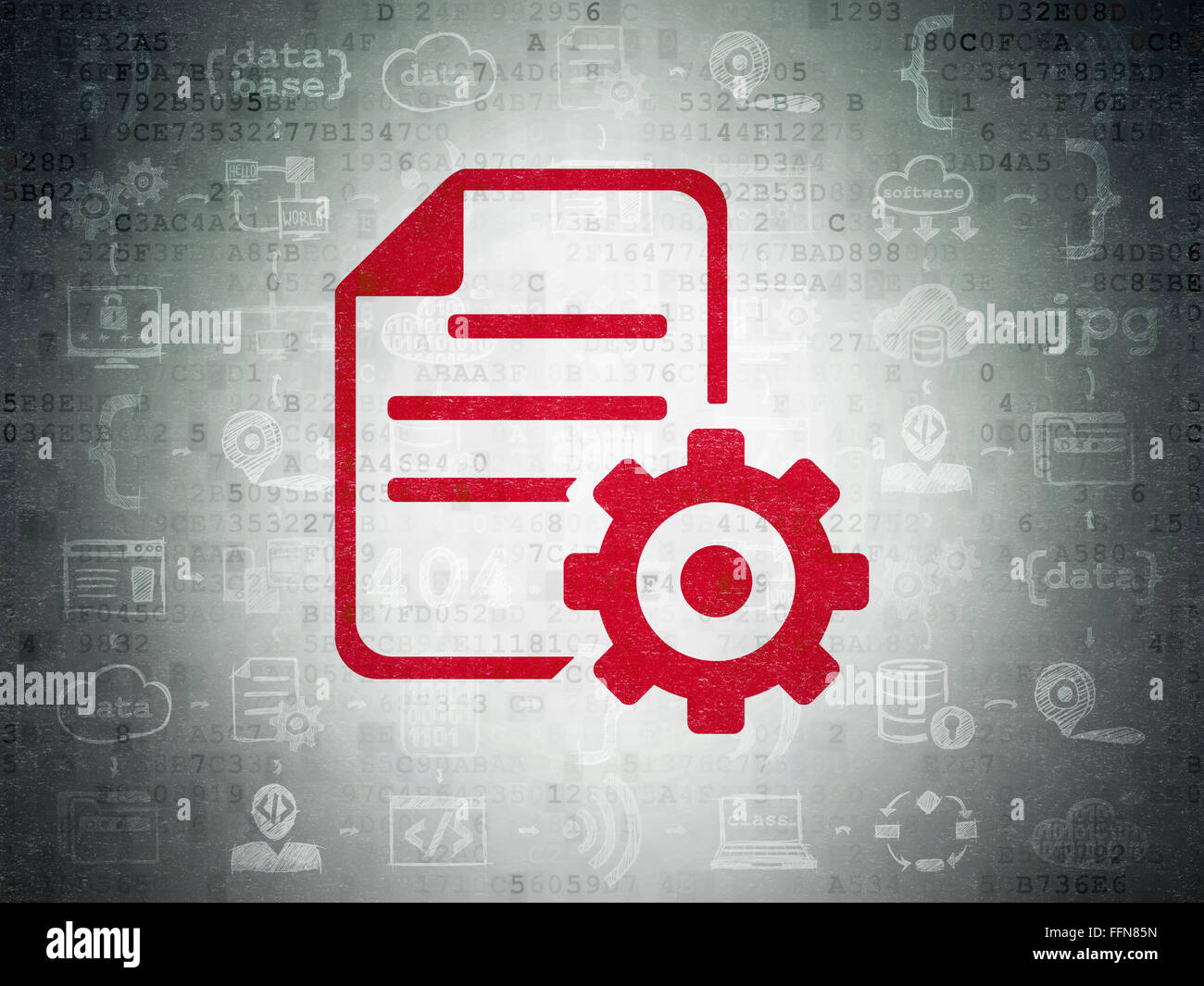 Programming concept: Gear on Digital Paper background Stock Photo - Alamy