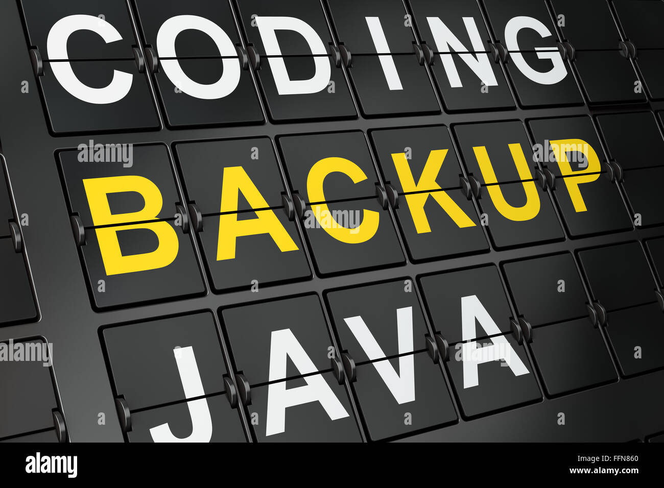 Software concept: Backup on airport board background Stock Photo - Alamy