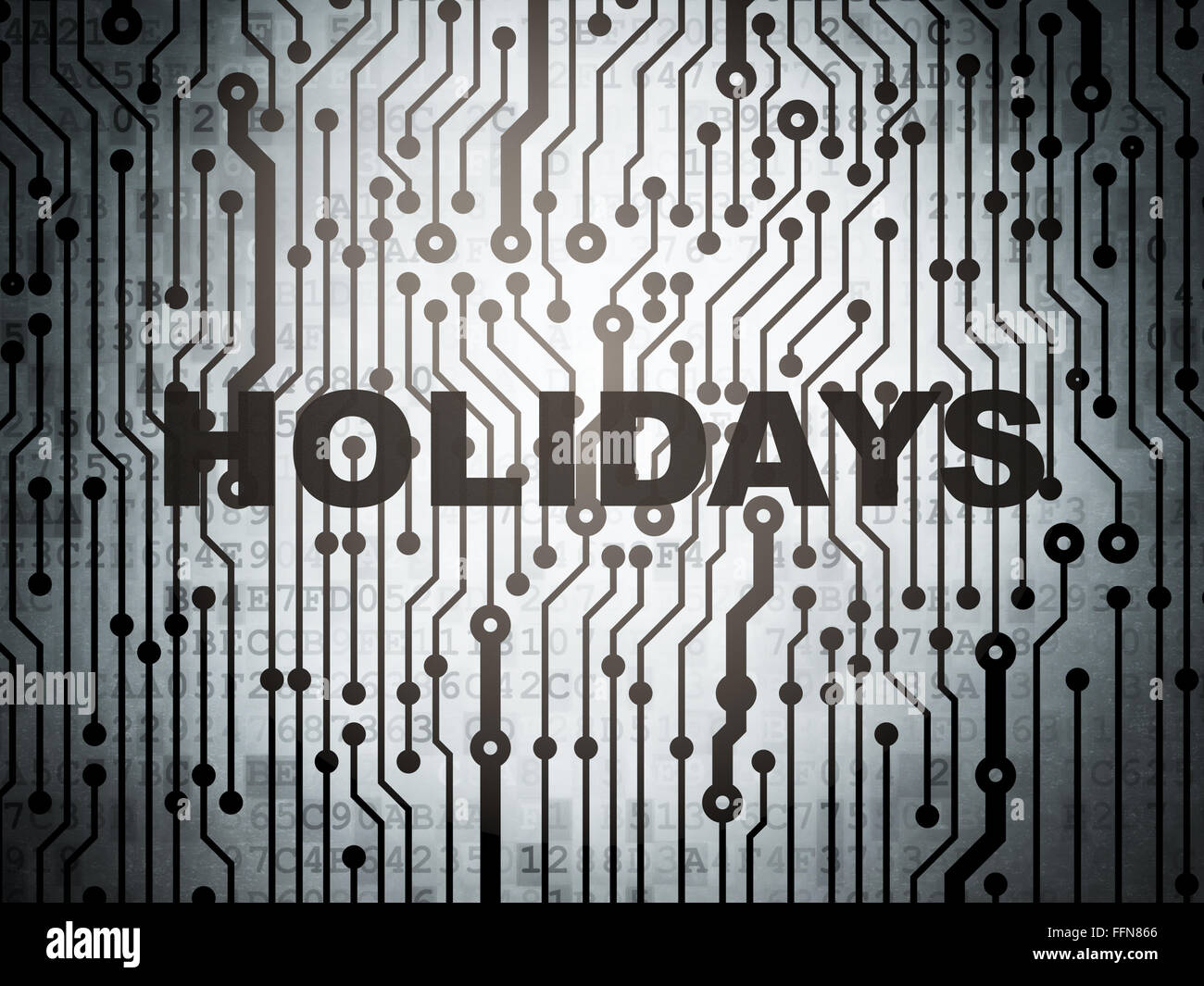 Holiday concept: circuit board with Holidays Stock Photo - Alamy