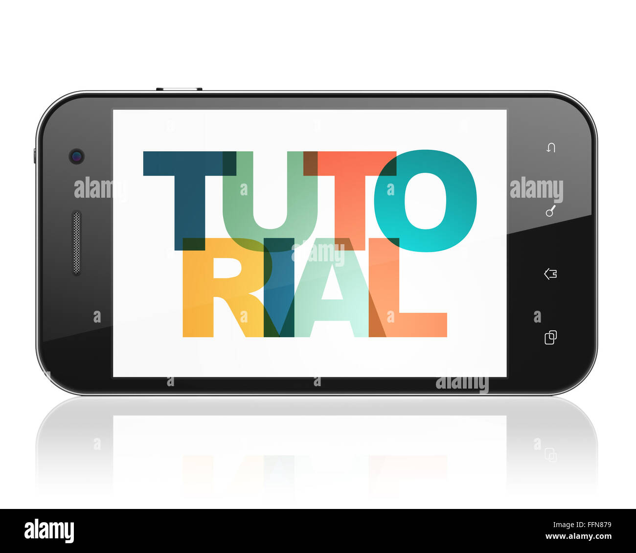 Education concept: Smartphone with Tutorial on display Stock Photo - Alamy