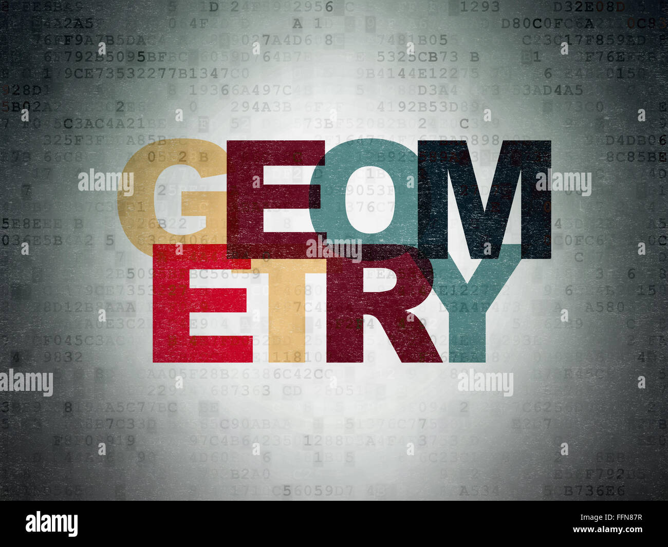 Learning concept: Geometry on Digital Paper background Stock Photo - Alamy