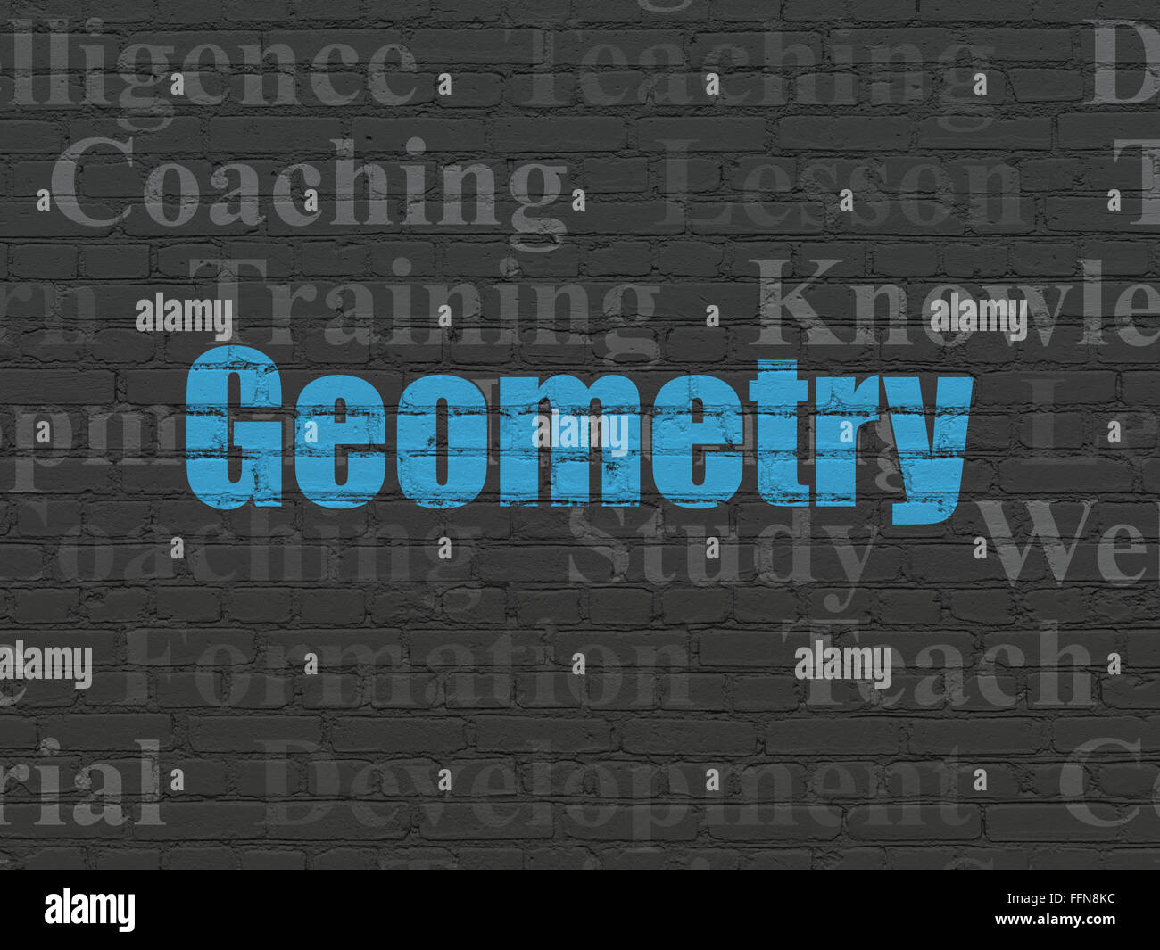 Studying concept: Geometry on wall background Stock Photo - Alamy