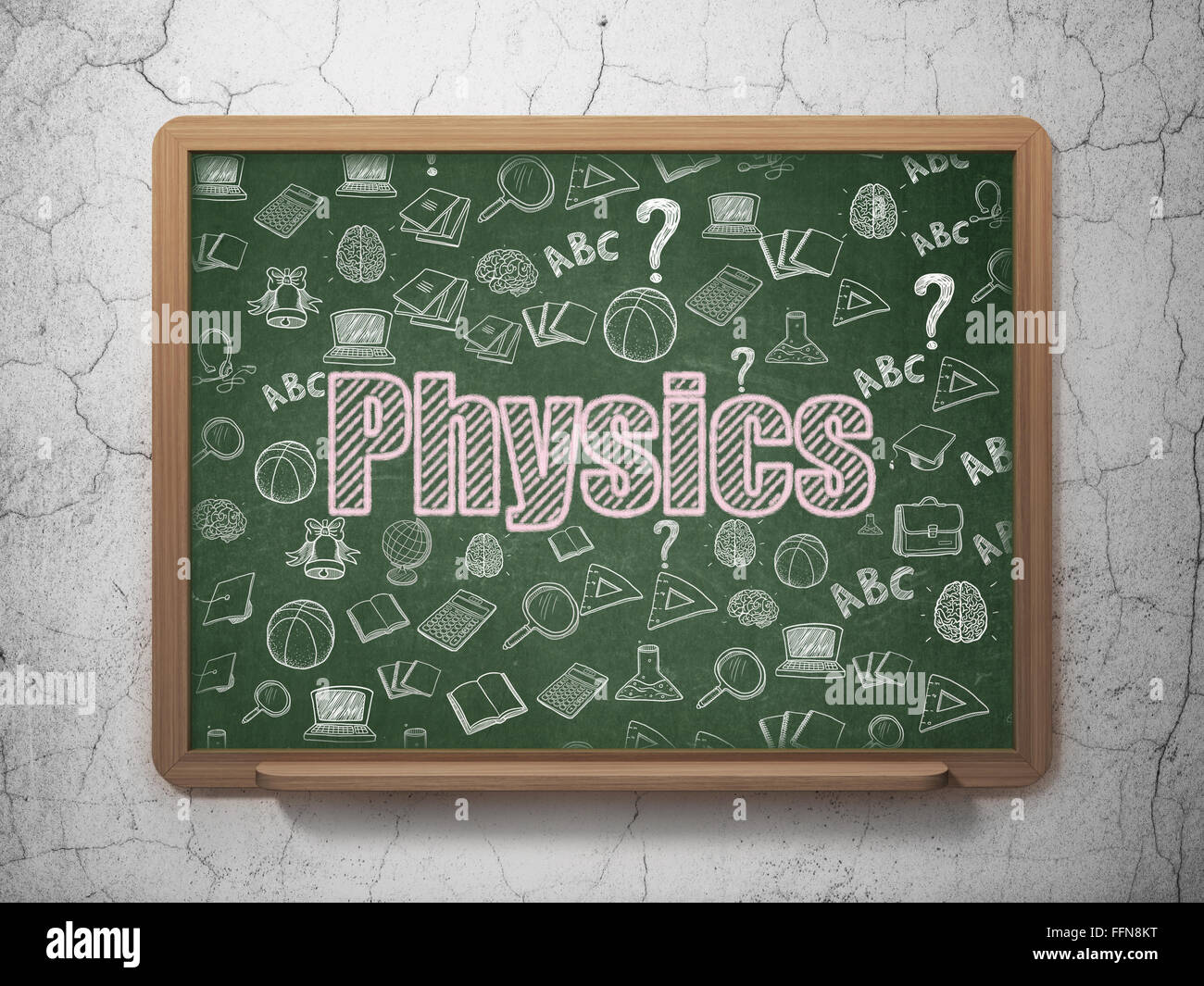 Education concept: Physics on School Board background Stock Photo - Alamy