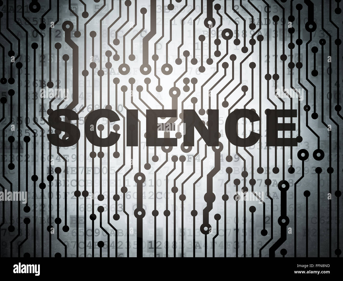 Science concept: circuit board with Science Stock Photo - Alamy