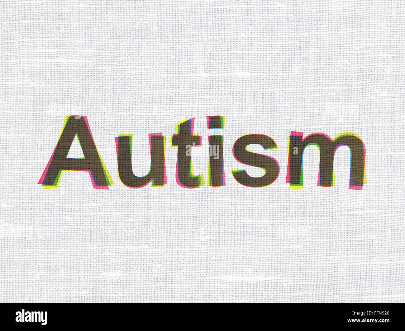 Health concept: Autism on fabric texture background Stock Photo - Alamy