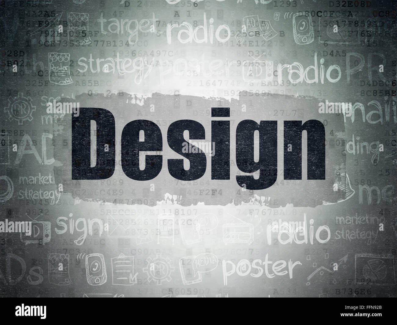 Marketing concept: Design on Digital Paper background Stock Photo - Alamy