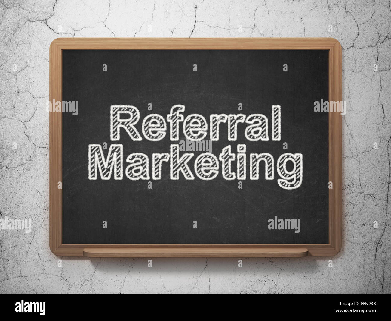 Marketing concept: Referral Marketing on chalkboard background Stock ...