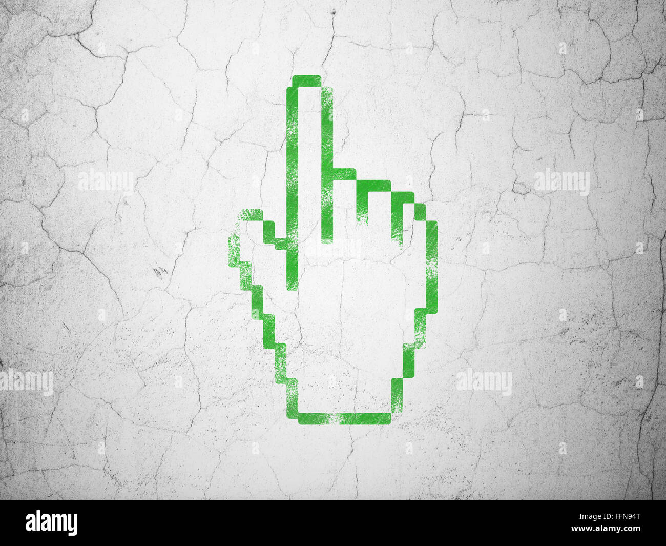 Web development concept: Mouse Cursor on wall background Stock Photo - Alamy