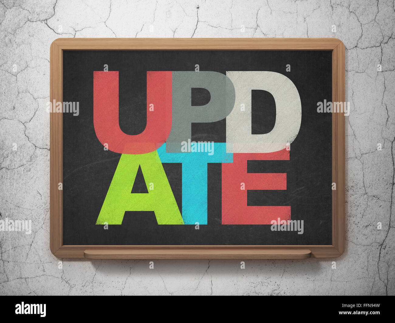 Web development concept: Update on School Board background Stock Photo ...