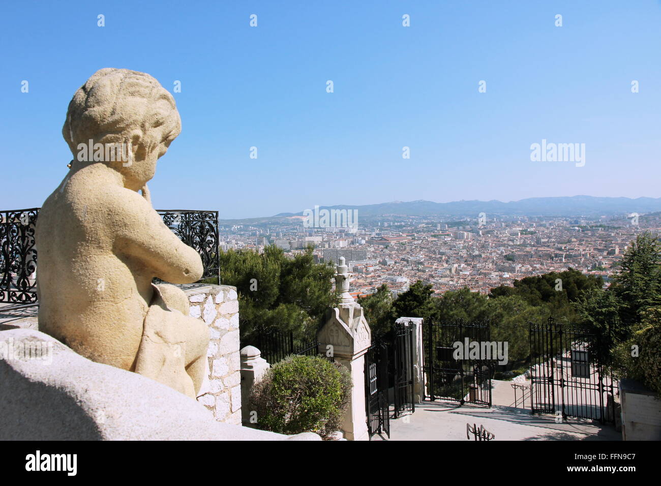 geography / travel, France, Marseille, city view from cathedral Notre ...