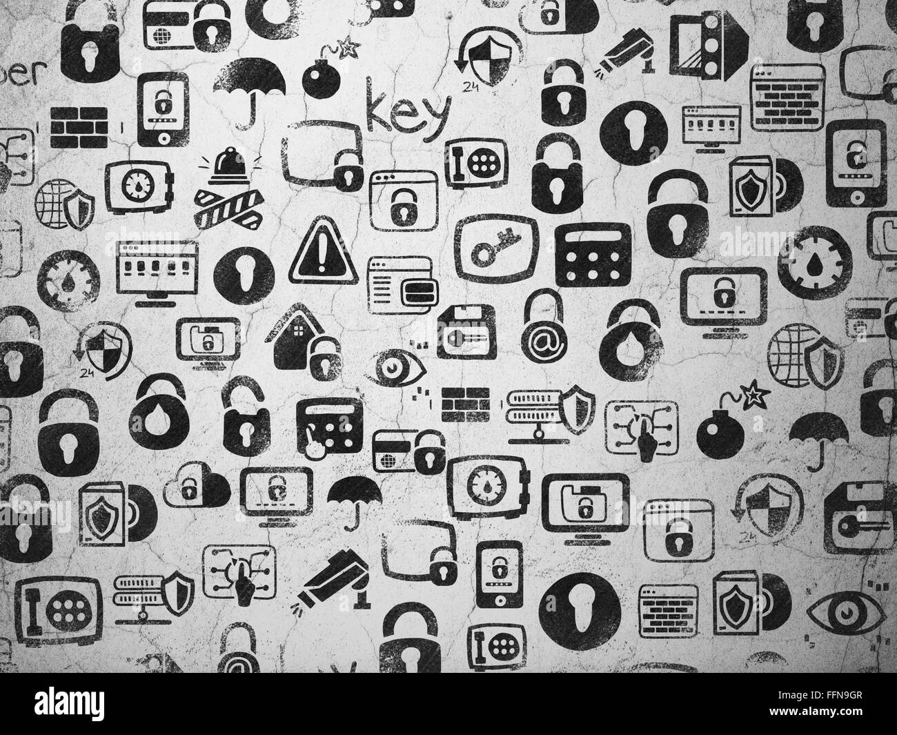 Grunge background: wall texture with Black doodle Painted Hand Drawn ...