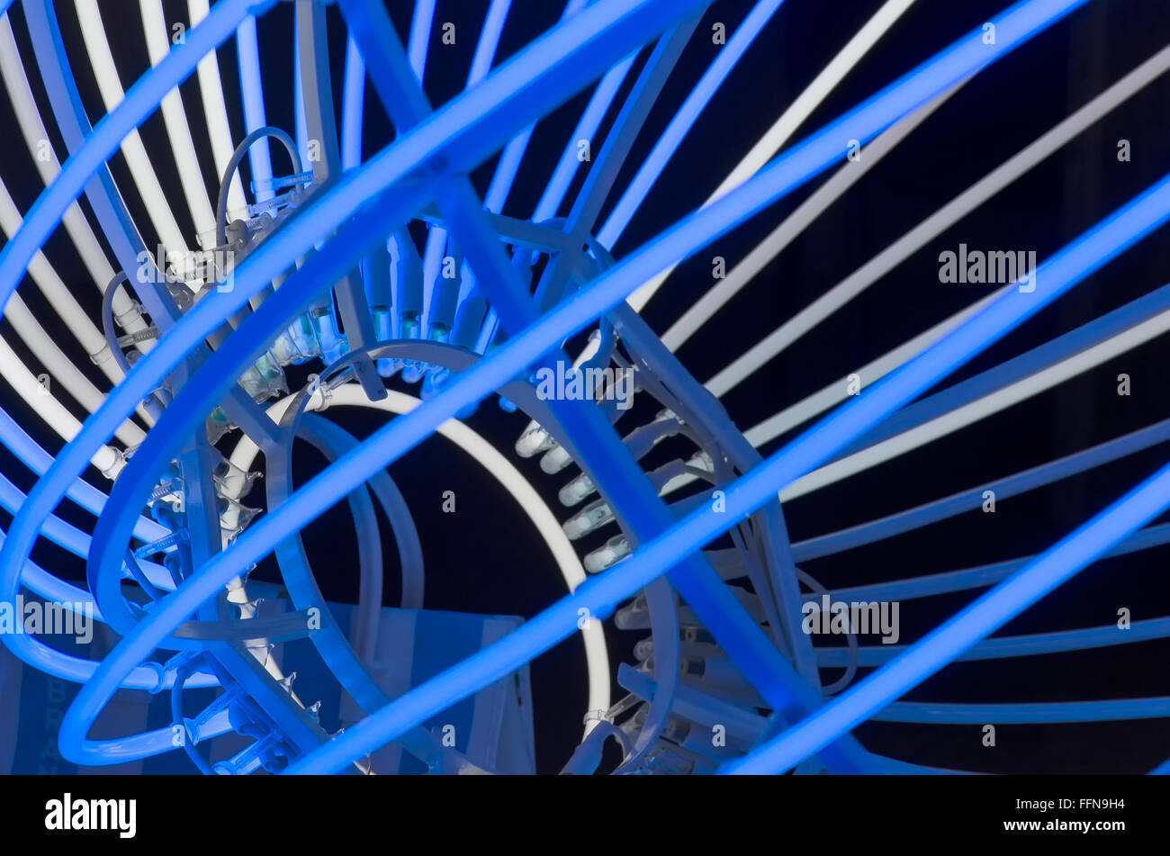 View of work of art composed of light pipes Stock Photo - Alamy