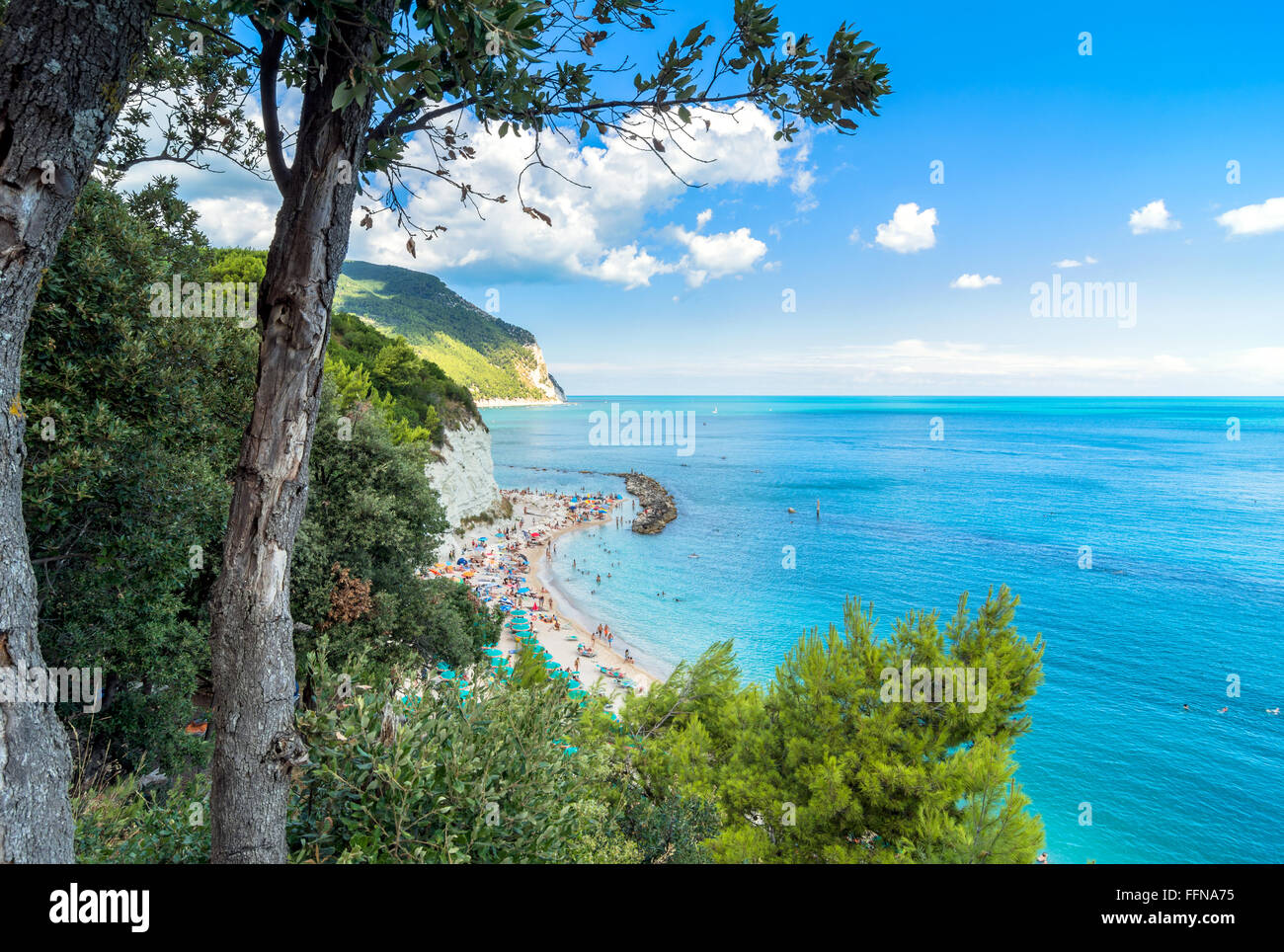Mount Conero Natural Reserve Regional Park and famous Urbani beach in ...