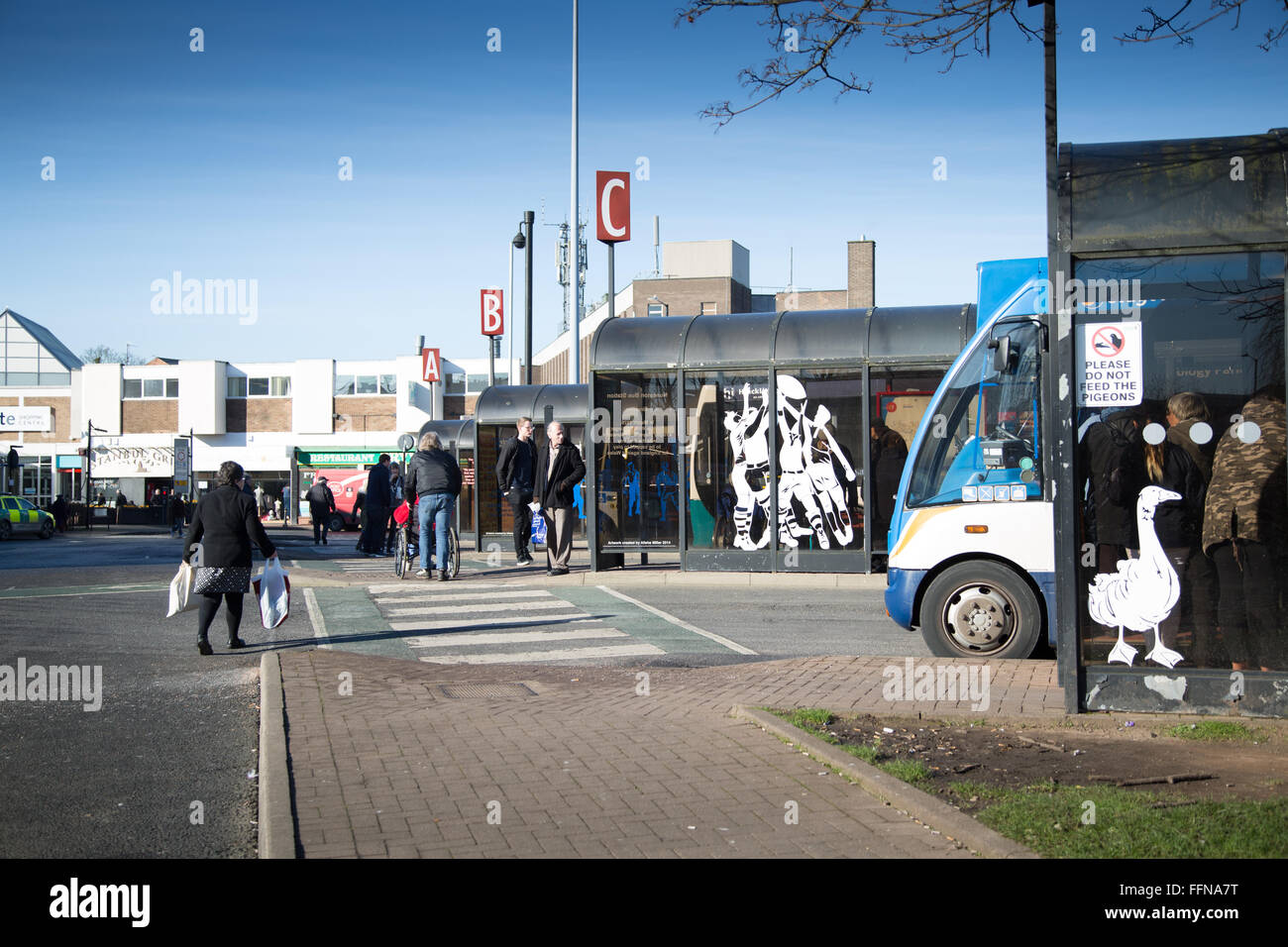 Nuneaton Bus Station Stock Photo - Alamy