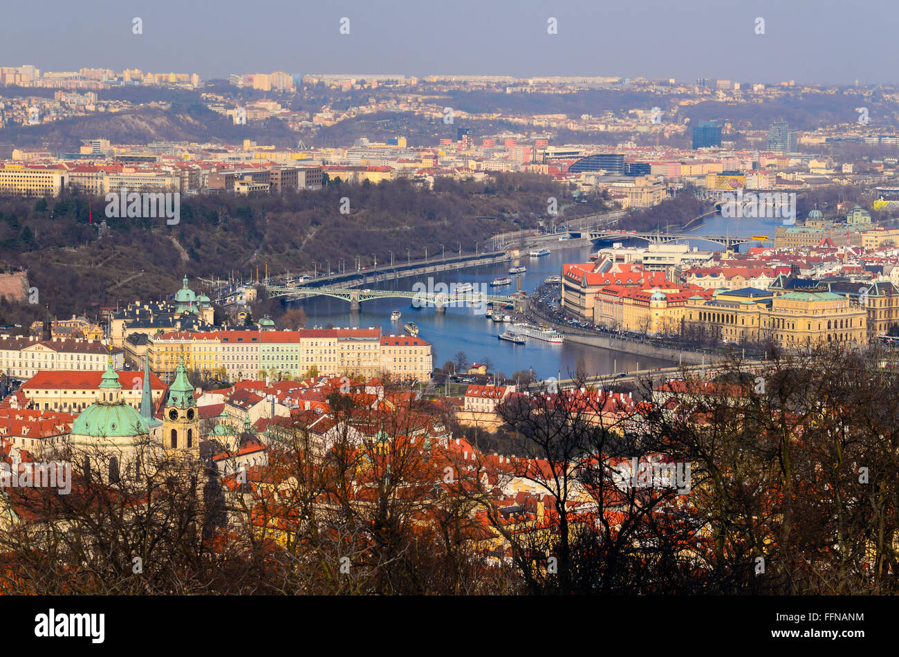 Prague aerial view Stock Photo - Alamy