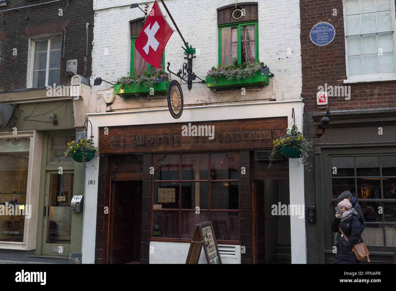 St Moritz restaurant, London Stock Photo - Alamy