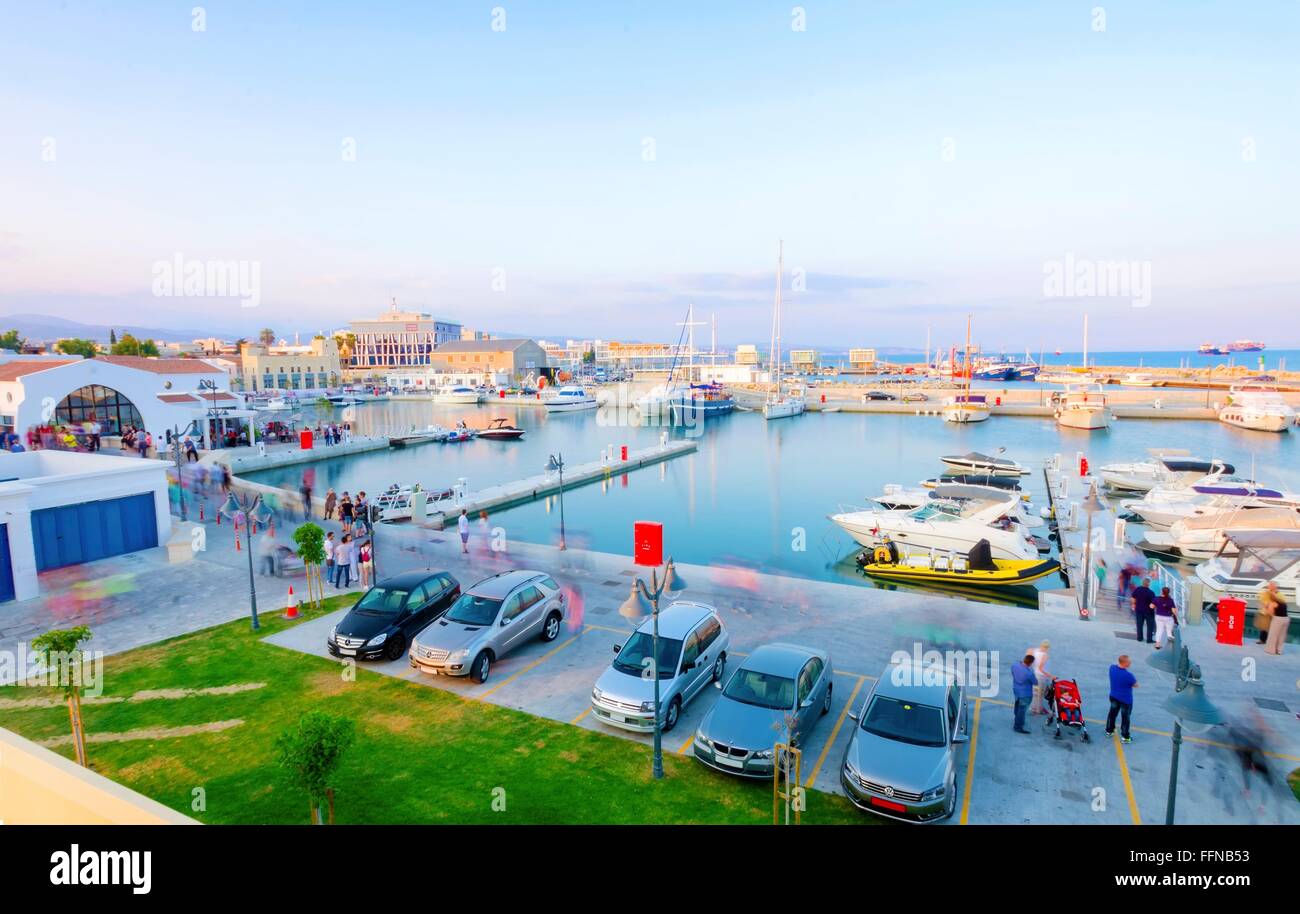 The beautiful Marina in Limassol city in Cyprus. A very modern, high ...