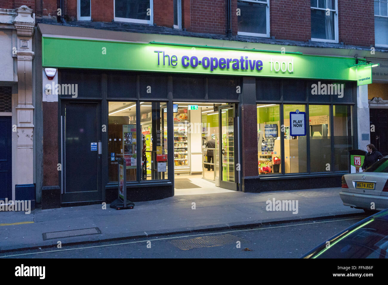 Co operative store night hi-res stock photography and images - Alamy