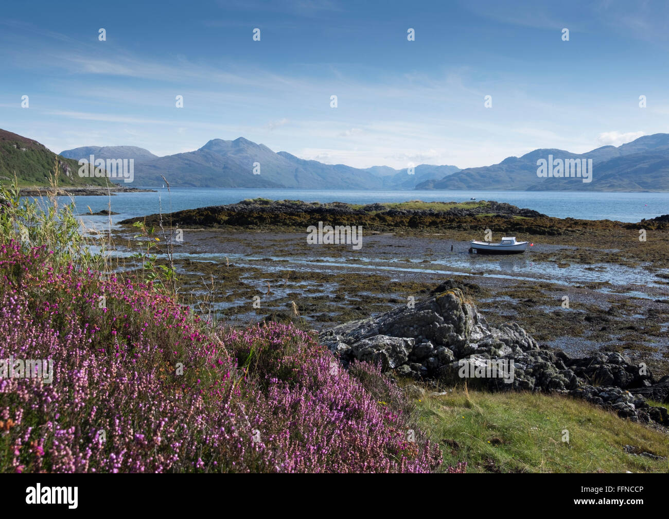 rainbow and stormy skye at isleornsay, skye Stock Photo - Alamy