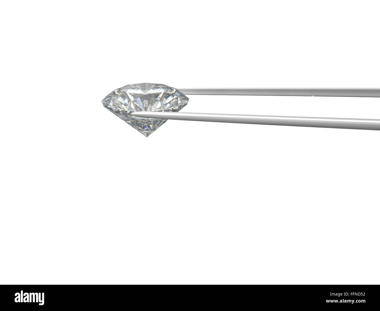 diamond classic cut on white background Stock Photo - Alamy