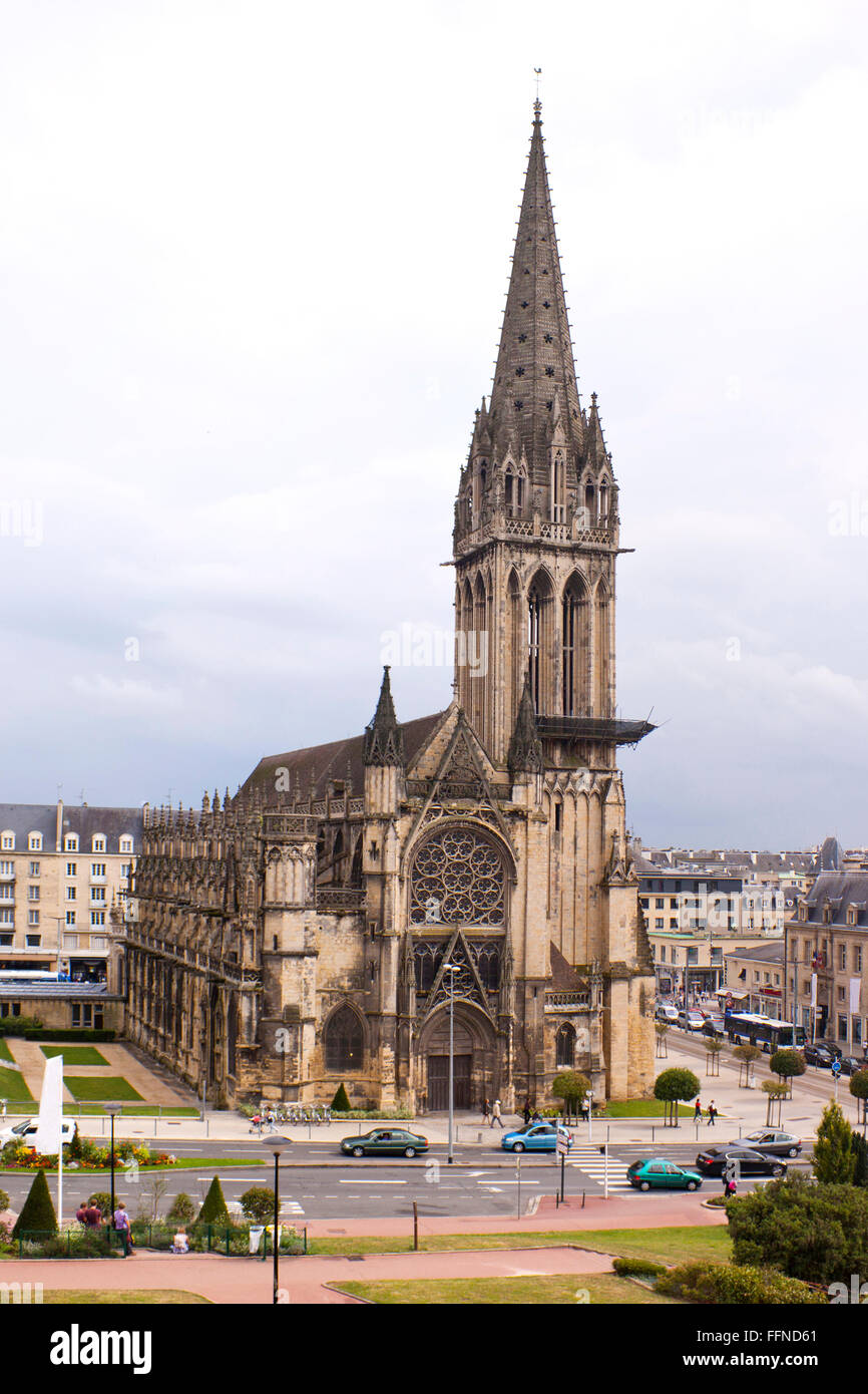 Caen Cathedral in Normandy Stock Photo - Alamy