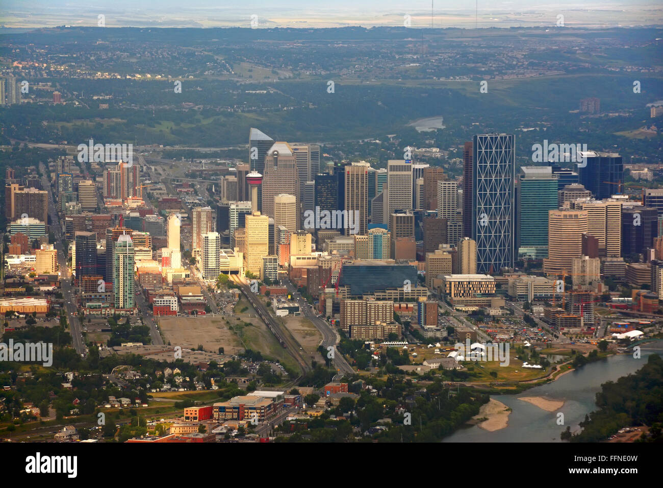 Calgary downtown, Aerial view Stock Photo - Alamy Calgary downtown, Aerial view Stock Photo - Alamy