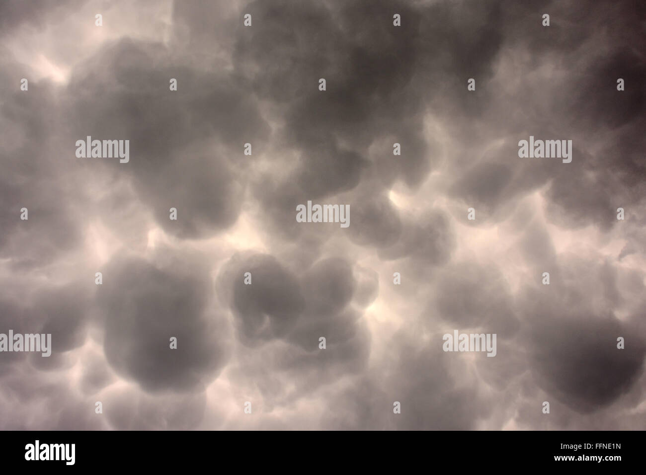 Bubble shaped clouds, Mammatocumulus Stock Photo - Alamy