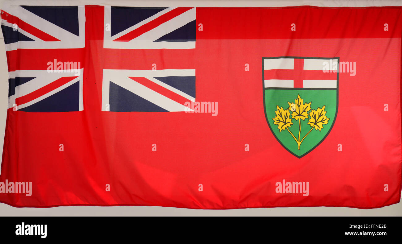 Flag of Ontario, Canada Stock Photo - Alamy