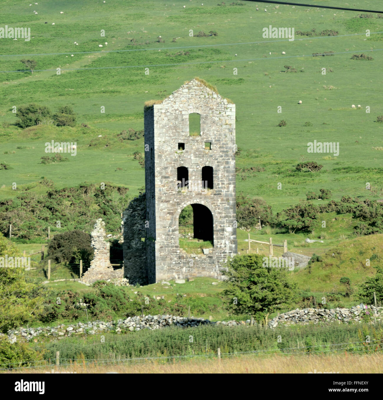 Old mine working buildings in Cornwall UK. These particular buildings ...