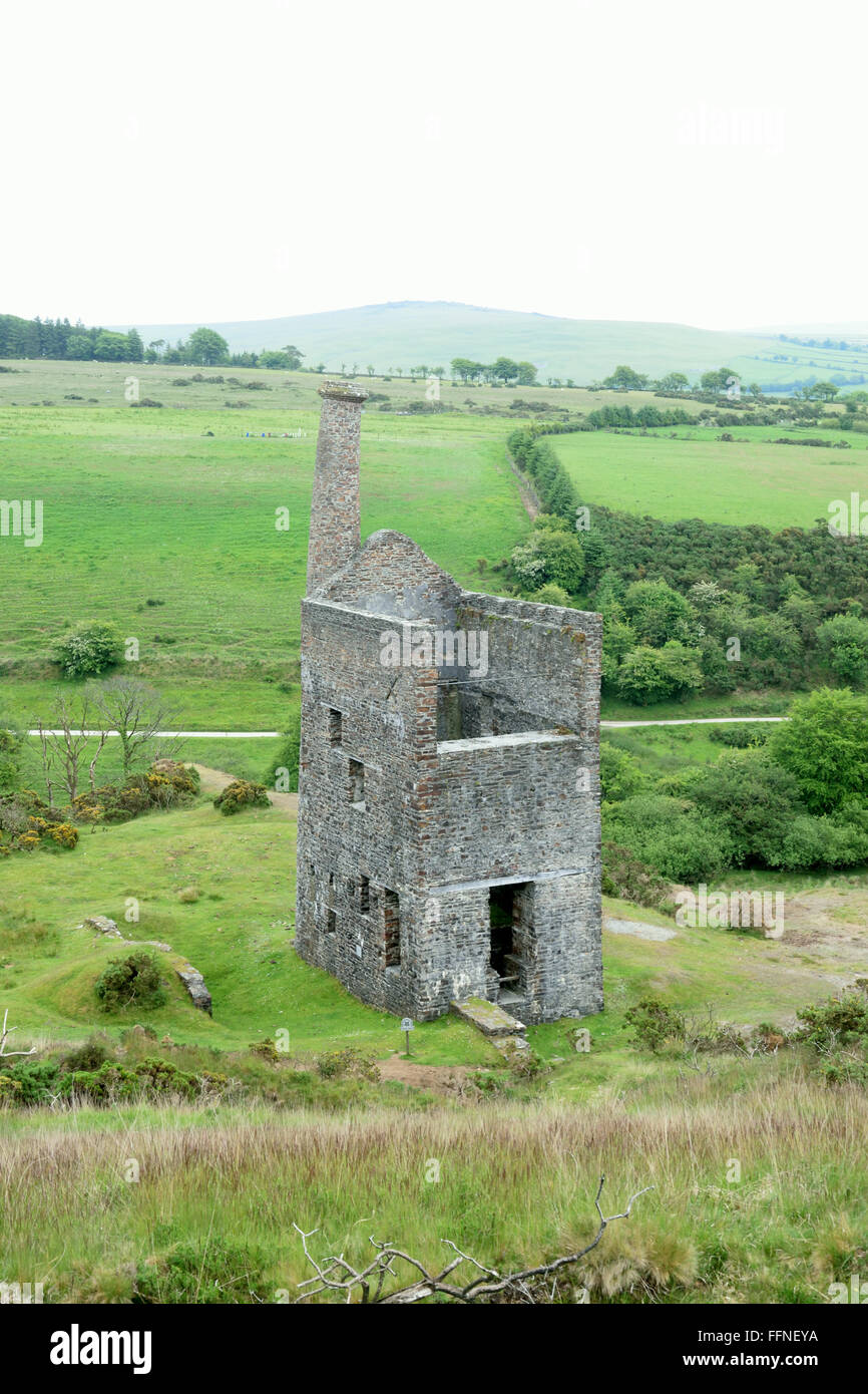 Mine working buildings in Devon UK. These particular buildings belong ...