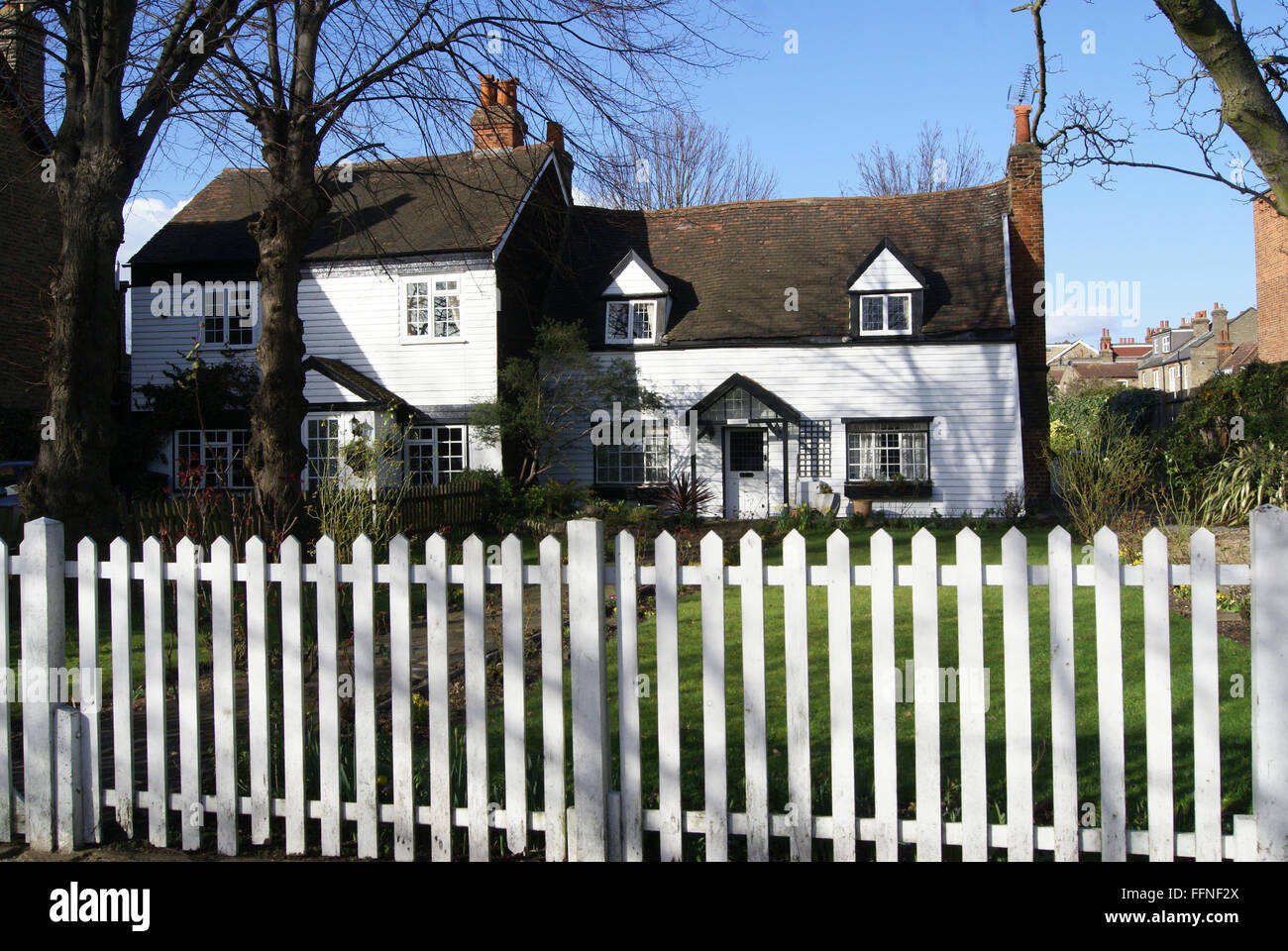 Timber clad houses in London, old house and converted building Stock ...