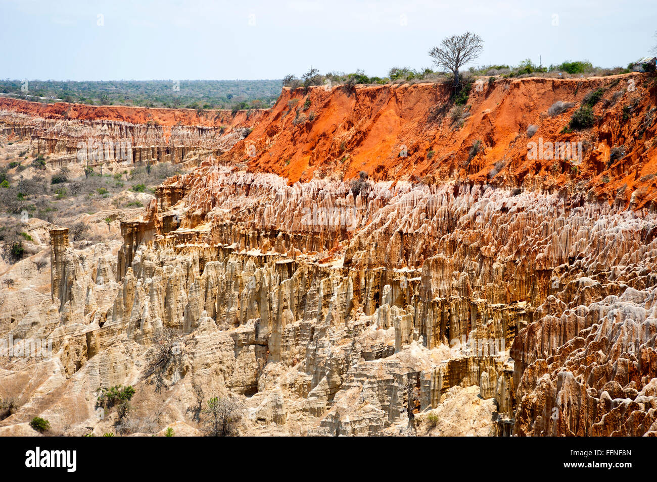 Miradouro da Lua is a set of cliffs 40 km south of Luanda, Angola. Over ...