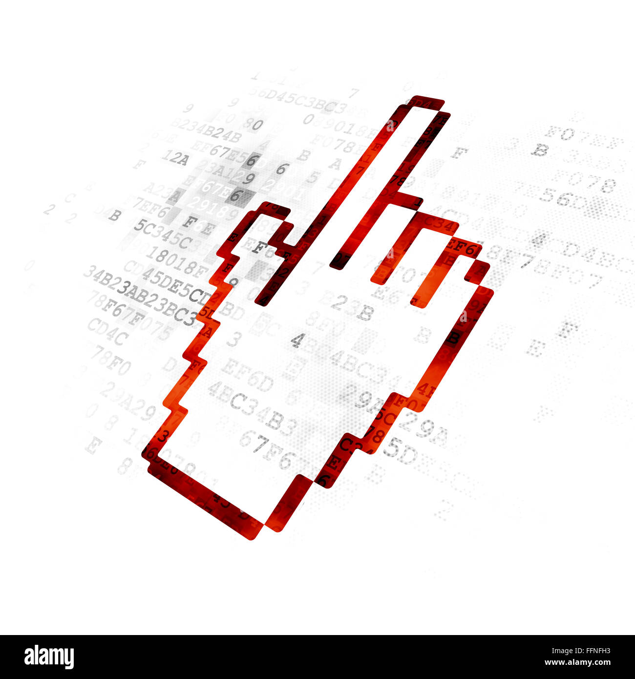 Advertising concept: Mouse Cursor on Digital background Stock Photo - Alamy