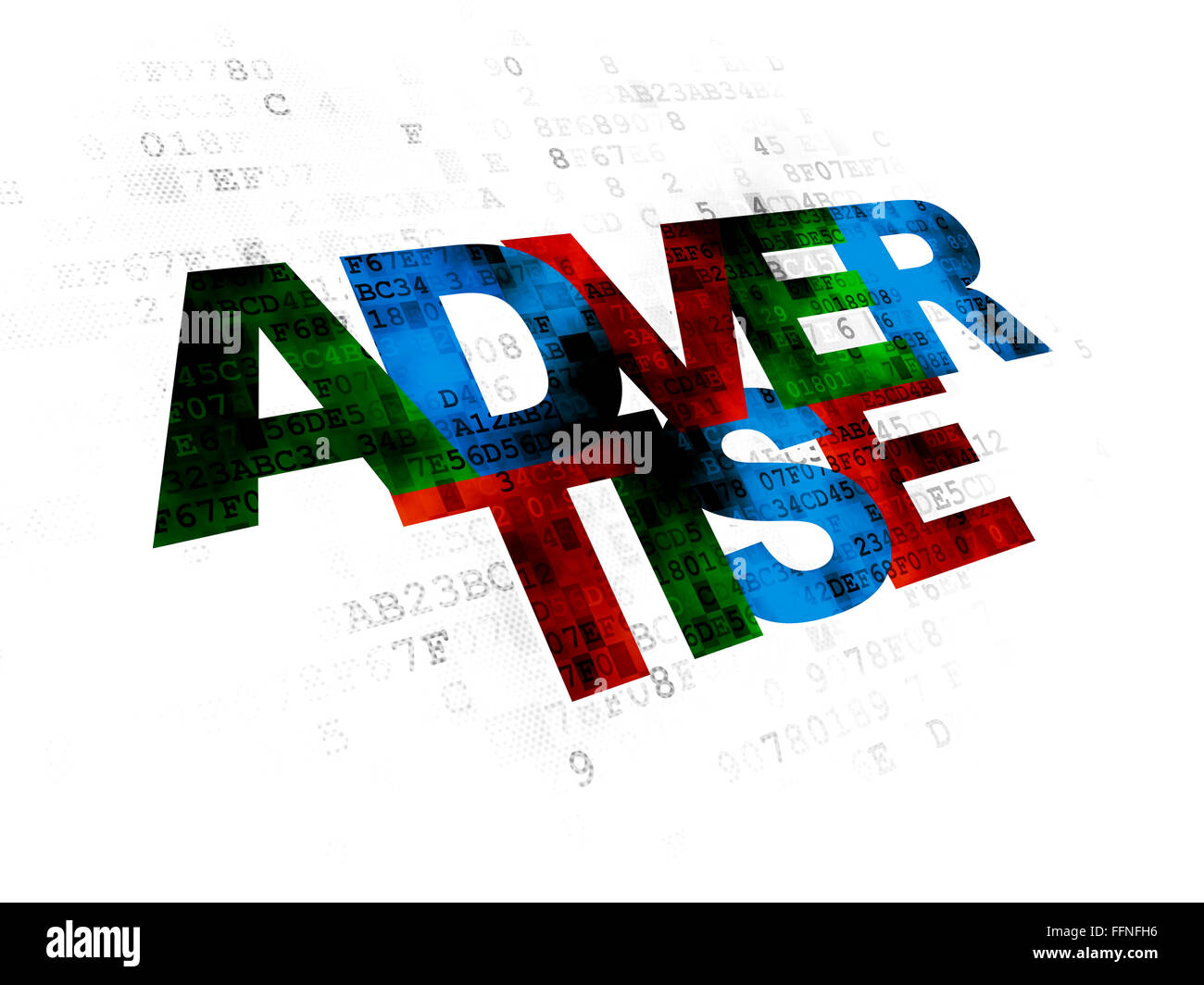 Marketing concept: Advertise on Digital background Stock Photo - Alamy