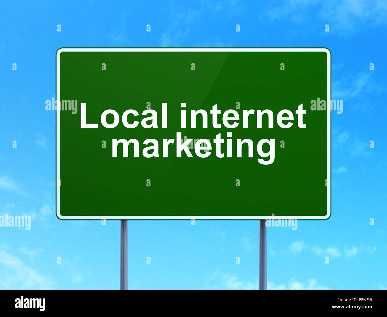Advertising concept: Local Internet Marketing on road sign background ...
