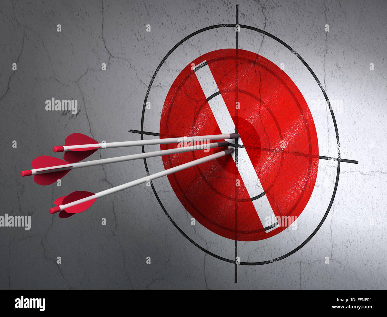 Health concept: arrows in Pill target on wall background Stock Photo ...