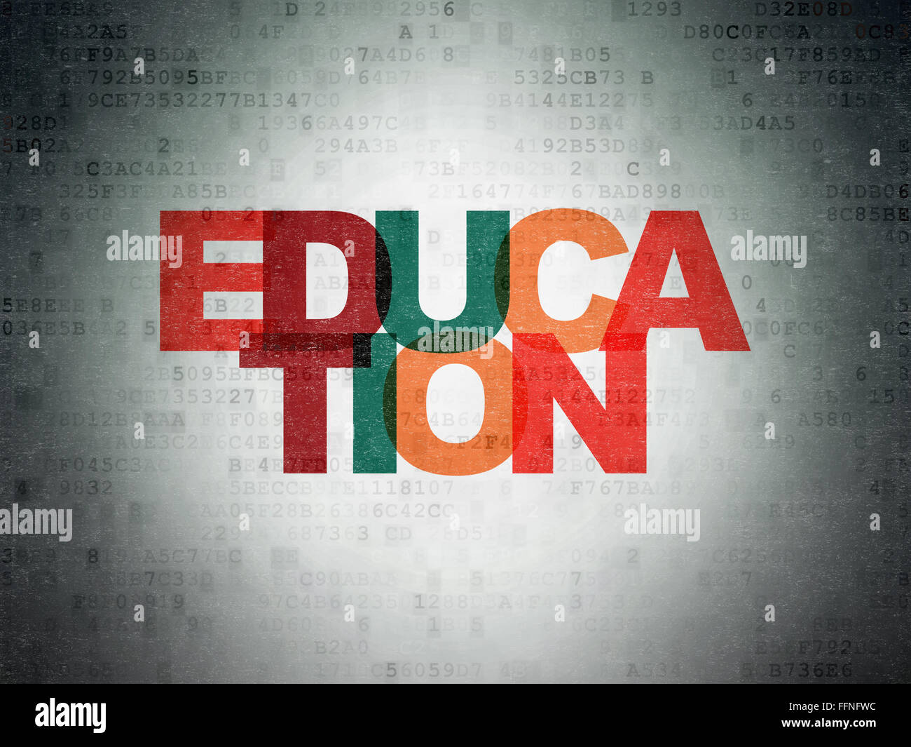 Studying concept: Education on Digital Paper background Stock Photo - Alamy