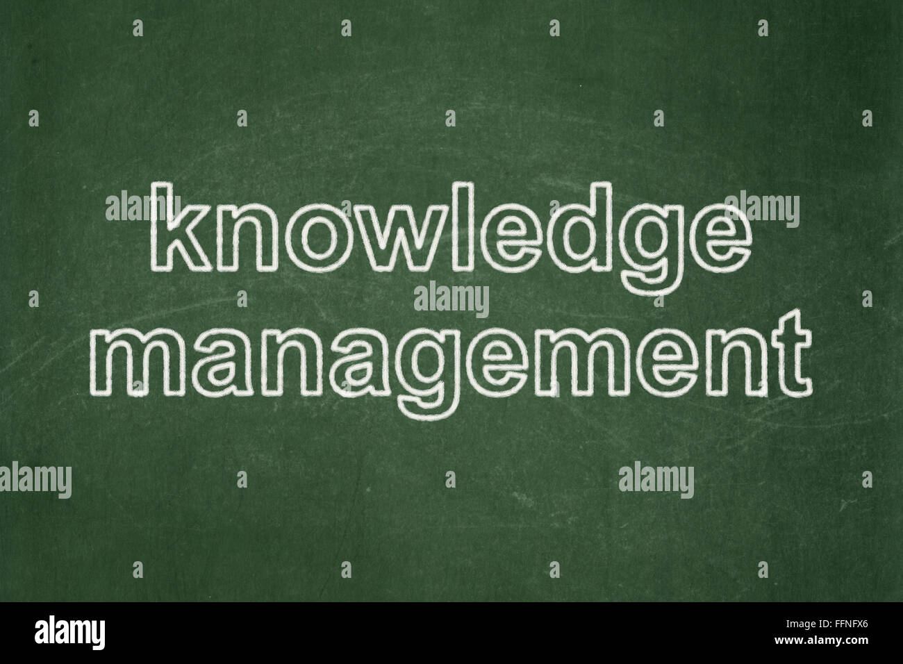 Studying concept: Knowledge Management on chalkboard background Stock ...