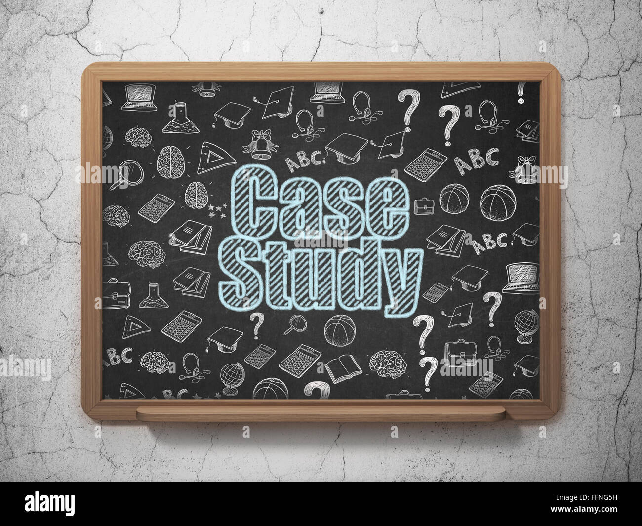 Education concept: Case Study on School Board background Stock Photo ...