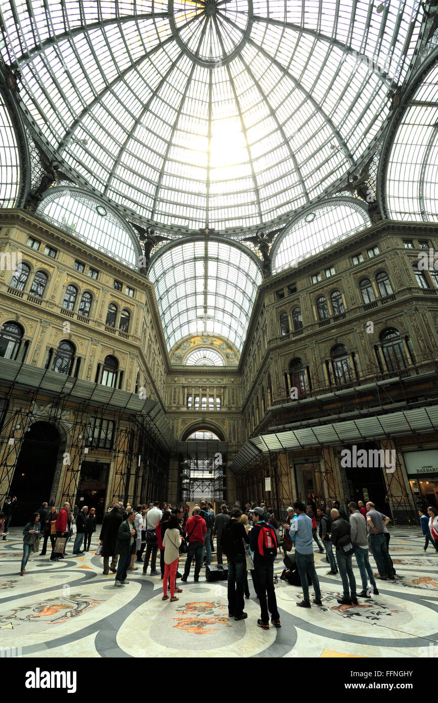 Interior of the Umberto Gallery, Historic Centre of Naples city, UNESCO ...