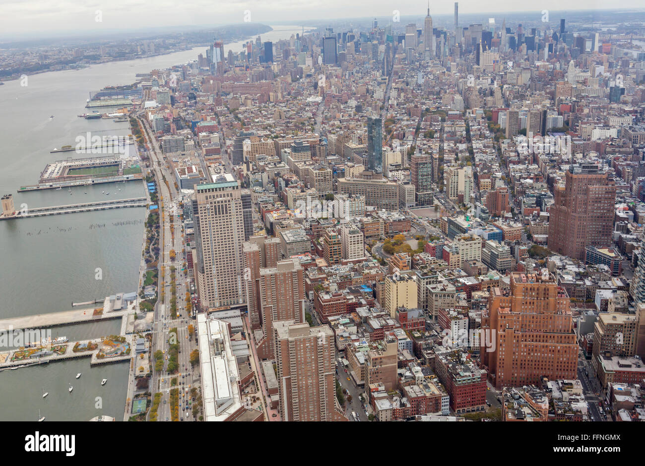 New York City Manhattan Freedom Tower Aerial View Stock Photo - Alamy