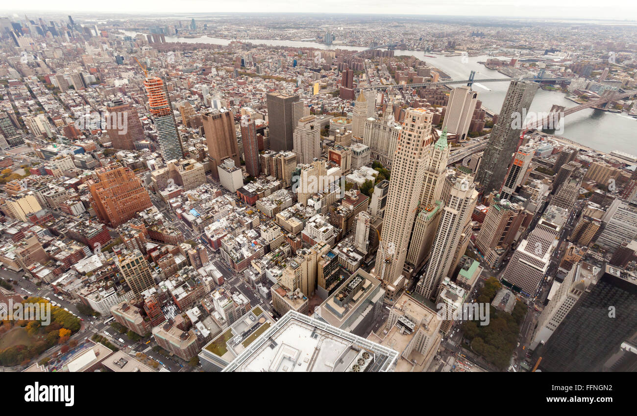 New York City Manhattan Freedom Tower Aerial View Stock Photo - Alamy