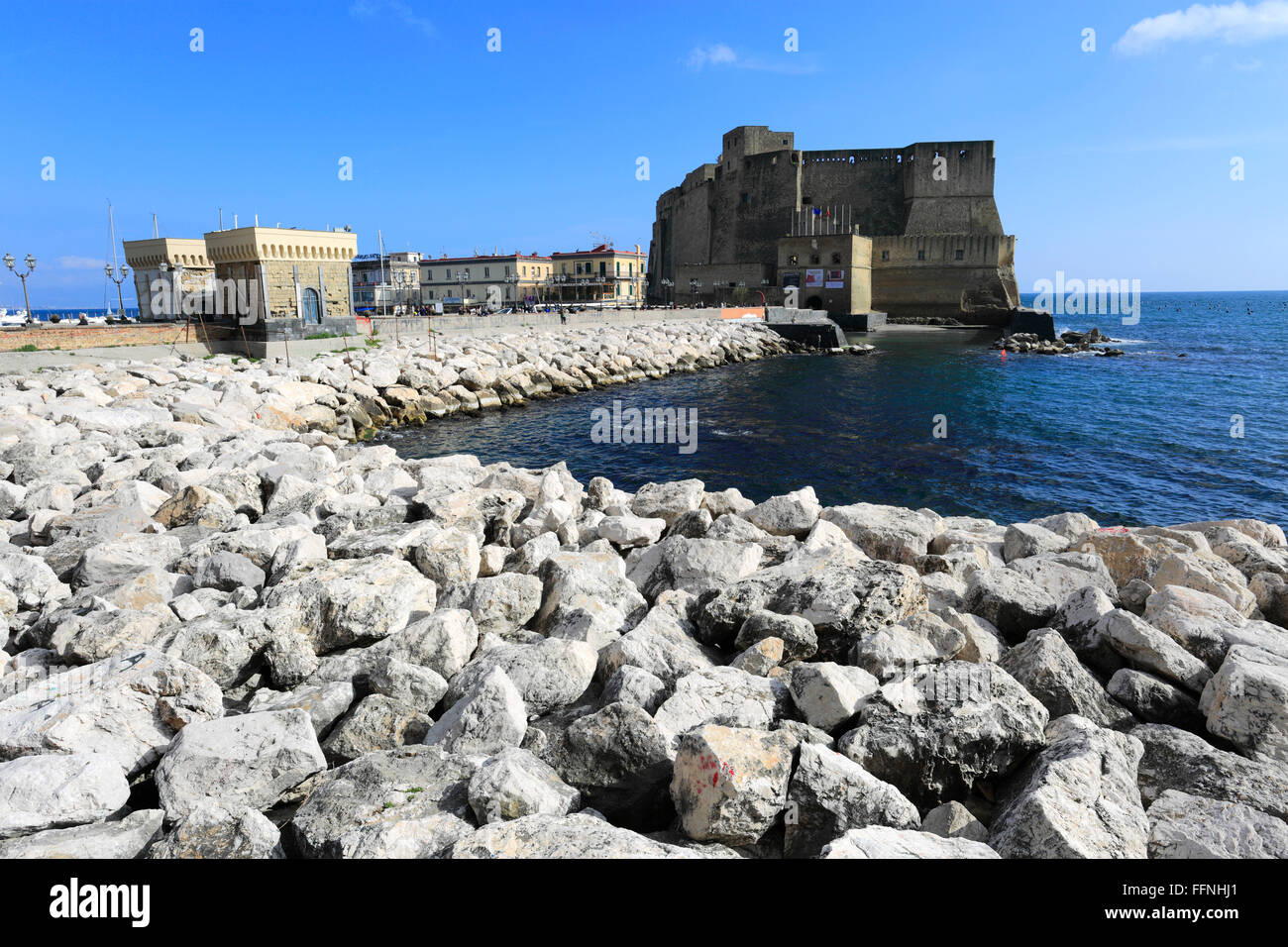 The Fort of Castle dell Ovo, Historic Centre of Naples city, Campania ...