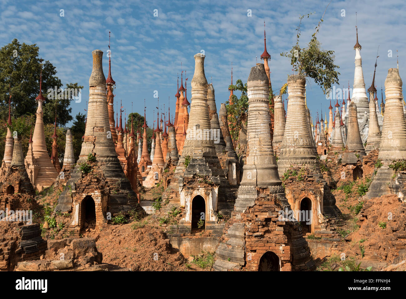 Shwe Inn Thein Paya, crumbling Buddhist stupas in the village of ...