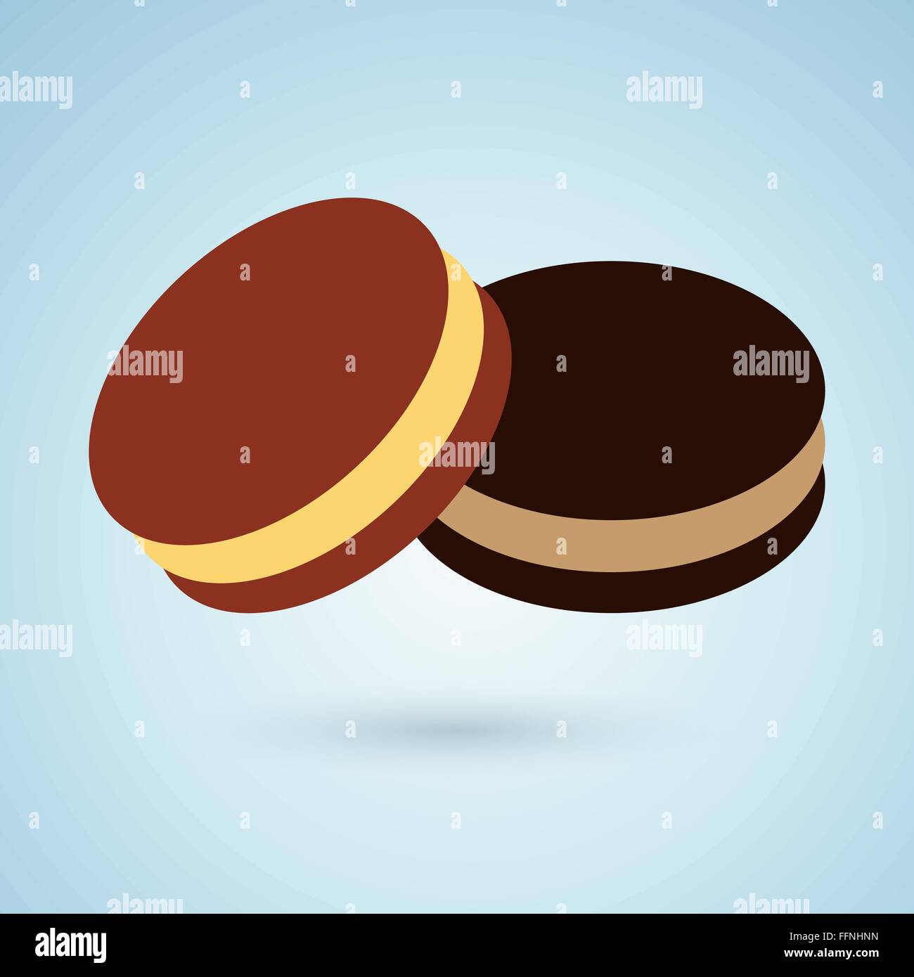 Dark chocolate butter cookies Stock Vector Images - Alamy