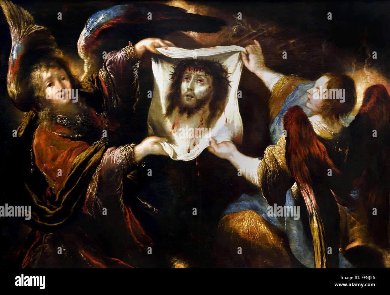 Two angels holding the Holy Face ( Christ ) Claude Vignon 1593 1670 ...