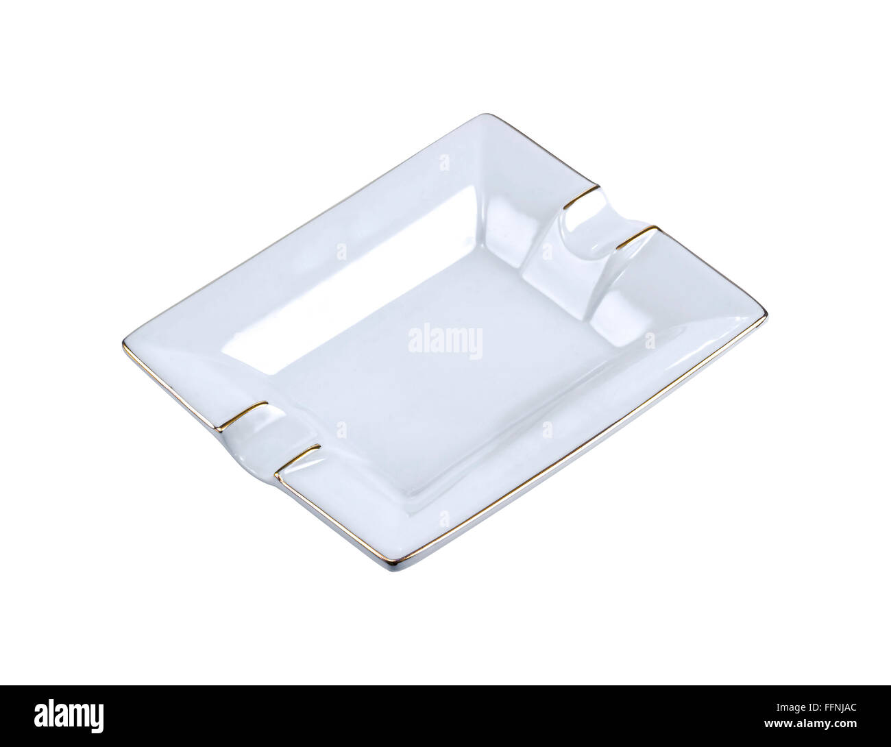 Empty white ceramic ashtray Stock Photo - Alamy