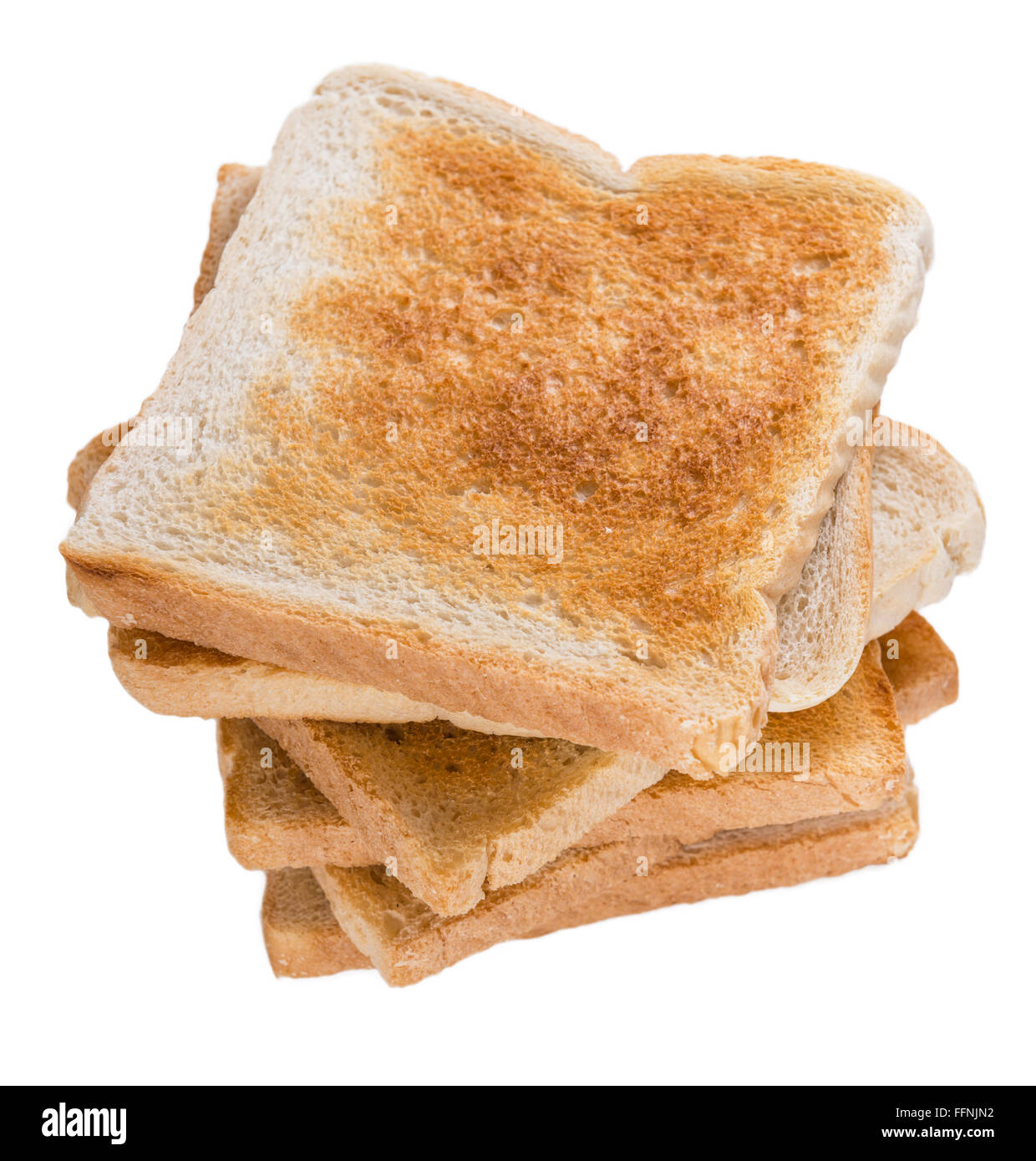 Sliced Toast Bread (isolated on white background) as close-up shot ...